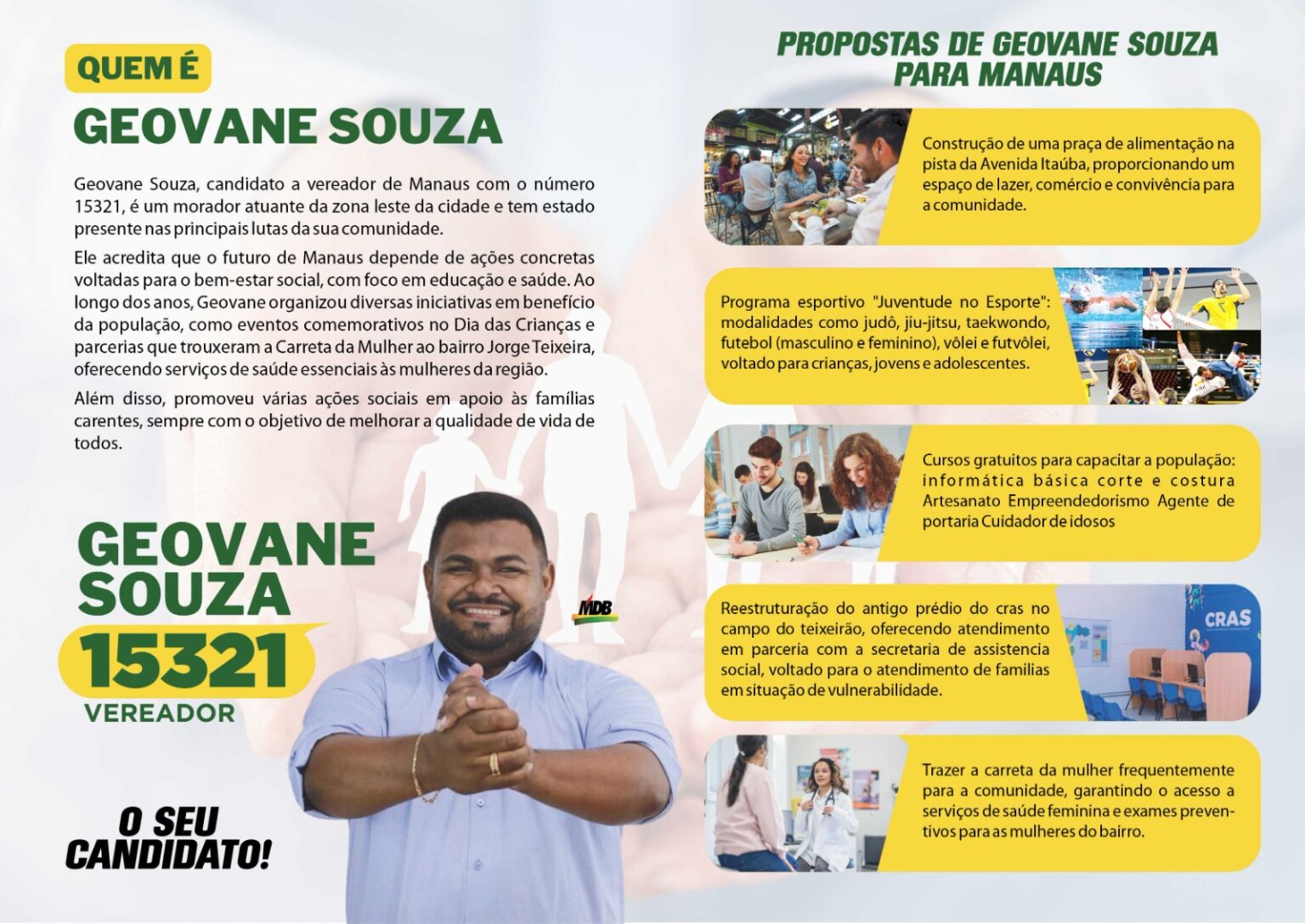 Da periferia para a CMM: candidato a vereador, Geovane Souza quer mudar ...